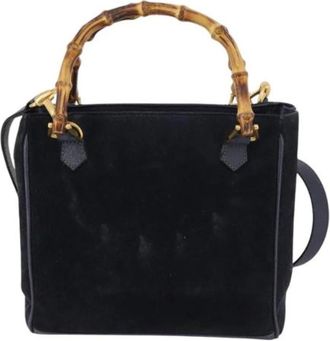 Gucci Pre-owned Vintage Bamboo Front Pocket Tote - Femme - Pre-owned - Bleu - Taille: ONE Size
