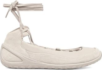 Ecco lace-up ballet flats - Grau