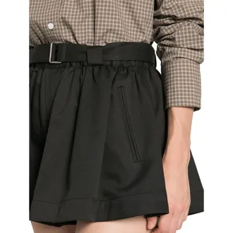 Sea New York Belted Flared Shorts - Black