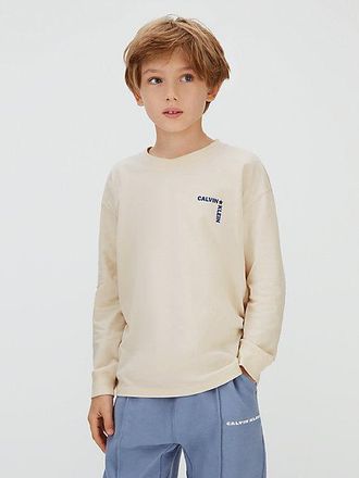 Calvin Klein L&auml;ssiges Logo-t-shirt - Whitecap Gray - Jungen - 16 Jahre (170 cm)