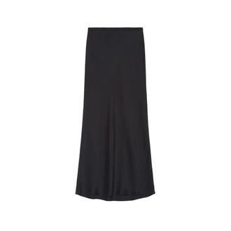 Anine Bing Schwarzer Midi-Seidenrock - - Skirts - Damen - Schwarzk - S