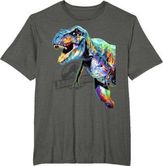 Jurassic Park Rainbow T-Rex Portrait T-Shirt