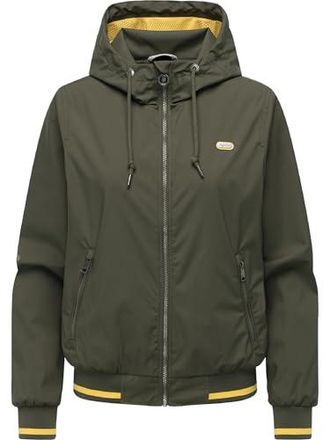 Ragwear Oggie Sporty YOUMODO XS &agrave; 3XL Veste de transition l&eacute;g&egrave;re, imperm&eacute;able, coupe-vent et respirante pour femme Veste fonctionnelle courte avec capuche, Ve