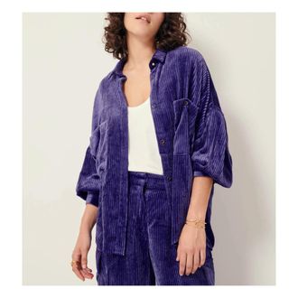 Sessun Sur-Chemise Kyoto Velours C&ocirc;tel&eacute; Sess&ugrave;n