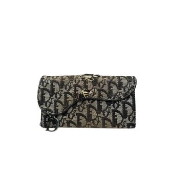 Dior Portefeuille long Oblique Pre-owned - Femme - Pre-owned - Noir - Taille: ONE Size