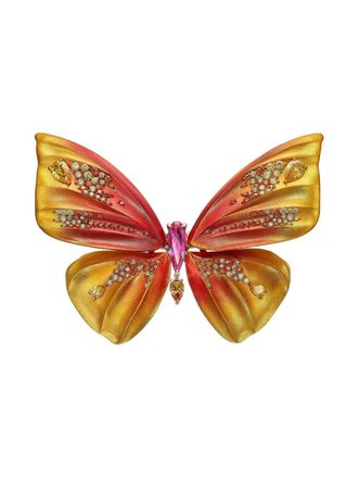 Anabela Chan broche Magma Butterfly - Jaune