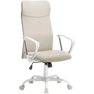 Songmics Songmics - Fauteuil de Bureau, Chaise Ergonomique, Si&egrave;ge Pivotant, Assise Rembourr&eacute;e, R&eacute;glable en Hauteur et Inclinable, Capacit&eacute; de Charge 120 kg