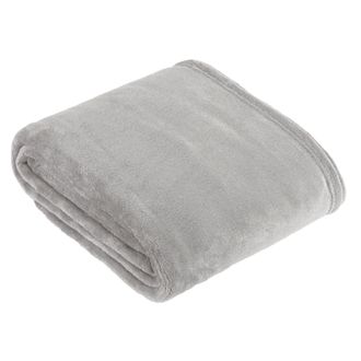 furn. Furn. Harrow Fleece &Uuml;berwurf - seidig weiche leichte Flanelldecke f&uuml;r Bett oder Sofa (Grau - 140x180cm)