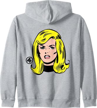 MARVEL Fantastic Four Invisible Woman Big Face Costume Kapuzenjacke