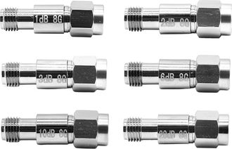 Generic 6 Stück HF-Koaxial-Dämpfungsglieder, SMA 2 W fest, Dc-8G, 1 dB - 20 dB verstellbar, Kupfer- und Edelstahlkonstruktion