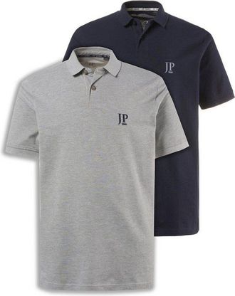 JP1880 Poloshirt bis 7XL Poloshirts 2er-Pack Piqué Seitenschlitze (2-tlg)
