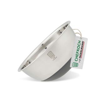 Fackelmann Chefkoch Sch&uuml;ssel aus Edelstahl Bonn - Edelstahlsch&uuml;ssel mit Antirutschboden aus Silikon - Perfekt f&uuml;r Salate, Teige und mehr - Hochwertig & sp&uuml;lmasch