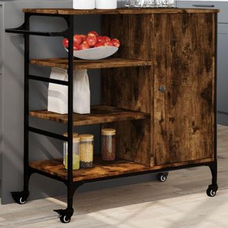 vidaXL K&uuml;chenwagen R&auml;uchereiche 87,5x38,5x84,5 cm Holzwerkstoff - Vidaxl