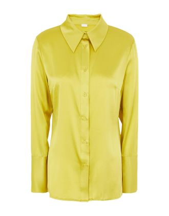 8 by YOOX STRETCH SILK-SATIN SHIRT
