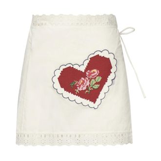For Love & Lemons Wei&szlig;e Bestickter Baumwollrock - - Skirts - Damen - Wei&szlig; - S