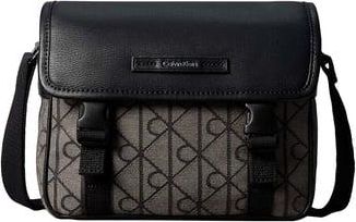 Calvin Klein Sacoche bandouli&egrave;re bi-mati&egrave;re &agrave; imprim&eacute; logo