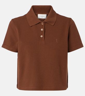 Saint Laurent Polo Cassandre en coton