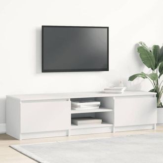vidaXL Meuble tv Blanc 140x40x35,5 cm Bois dingénierie