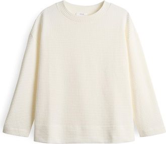 OPUS Damen Sweatshirt | GELIX Regular Sweatshirt mit zweifarbiger Struktur Milk, 44