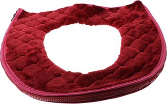 Lurrose Wärmender Toilettensitzbezug mit Reißverschluss Dickes Flauschiges Sitzkissen Waschbar und Wiederverwendbar für Badezimmer im Winter Passend für Stand