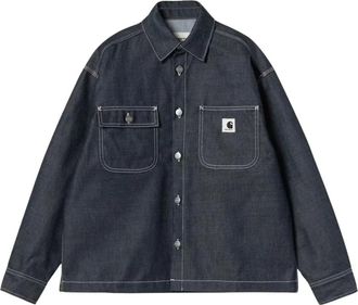 Carhartt Work in Progress Femme, Blouses et Chemises, Bleu, Taille: 38 FR W Louis Shirt Jac