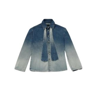 3x1 Cravate D&eacute;grad&eacute; Shirt - - Blouses & Shirts - Damen - Blau - 2XS