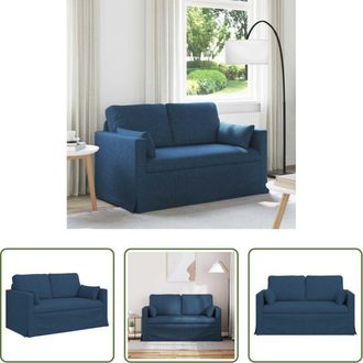 vidaXL Wohnzimmersofa - Sofa Blau 139 x 78 x 80 cm Stoff