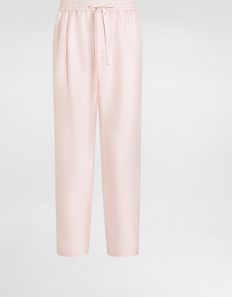 Dolce & Gabbana Jogginghose Aus Seidentwill - Mann Hosen Und Shorts Rosa 44
