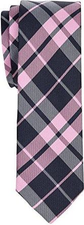 Retreez Preppy Cravate fine en microfibre tiss&eacute;e &agrave; carreaux 5,1 cm, rose/gris, taille unique
