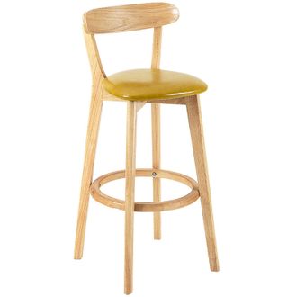 Generic Barhocker mit R&uuml;cken- und Fu&szlig;st&uuml;tze, gepolsterte Barhocker f&uuml;r K&uuml;che und Esszimmer, hohe Barhocker mit Holzrahmen, bis 136 kg belastbar, einfache Mont