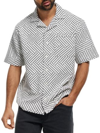 Indicode Herren INProvo Kurzarmhemd mit Kent-Kragen | Herrenhemd f&uuml;r M&auml;nner Charcoal Mix, XL