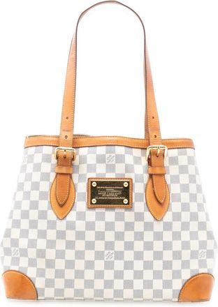 Louis Vuitton Shopper - Damier Azur Hampstead MM - Gr. unisize - in Wei&szlig; - f&uuml;r Damen