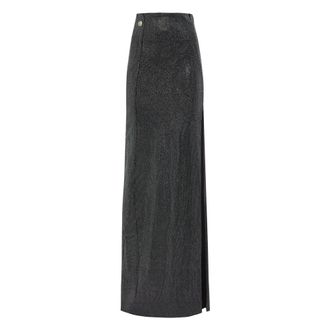 Philipp Plein Long Skirt Crystal - - Skirts - Damen - Grau - S