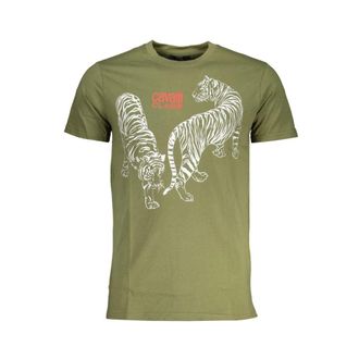 Cavalli Cotton T-Shirt - - Tops - Herren - Gr&uuml;n - L