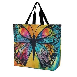 Generic Tissage Papillon Sac Fourre Tout Imperm&eacute;able Sacs De Courses Pliable Sac Fourre-Tout Pour Shopping Gym Universit&eacute;