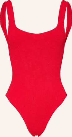 Hunza G Badeanzug Square Neck rot