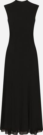 Dolce & Gabbana Longuette-kleid Aus Leichtem Viskosejersey - Frau Kleider Schwarz 44