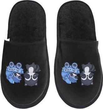 Generic Pantoufles En Peluche Raton Laveur Mignon Slippers Confort Respirantes Chaussures Pour Ext&eacute;rieur Chambre Unisex L