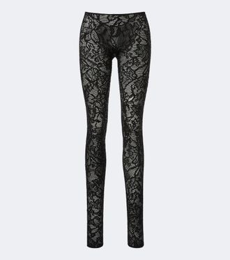 Gucci Legging en dentelle de soie m&eacute;lang&eacute;e
