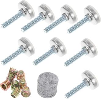 Angoily 10 S&auml;tze Verstellbare M&ouml;bel-nivellierf&uuml;&szlig;e Basis Robuste H&ouml;henverstellbare Stellf&uuml;&szlig;e mit Gewinde f&uuml;r Tische Sofas Schr&auml;nke Pr&auml;zise Ausrichtung Unebenen