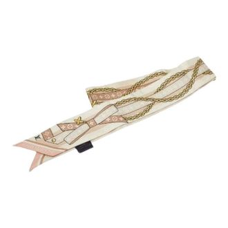 Louis Vuitton Pre-owned Bando BB Bow Monogram Silk Scarf - Femme - Pre-owned - Beige - Taille: ONE Size