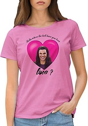Generic Bella Where The Hell Have You Been loca? Twilight Inspired T-Shirt Rose pour Femme Size L