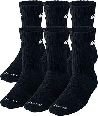 Nike Nike Everyday Plus Lot de 6 paires de chaussettes dentra&icirc;nement rembourr&eacute;es pour homme, noir, Small