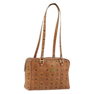 MCM Pre-owned Toile sacs-main - Femme - Pre-owned - Brun - Taille: ONE Size