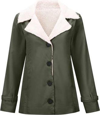 Generic 2026 Vestes pour femmes &agrave; manches longues et veste rembourr&eacute;e chaude de couleur unie pour femme, GN2., 5XL