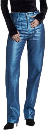 G-Star G-Star RAW Damen Viktoria High Straight Jeans, Blau (Luna Blue Metal Coating D23959-D436-G264), 31W / 34L