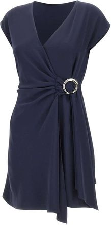 Liu Jo Femme, Robes, Bleu, Taille: 40 FR Robe courte avec d&eacute;tails bijoux