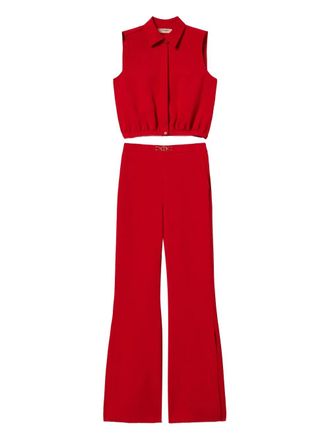 Twin-Set combinaison à design sans manches - Rouge