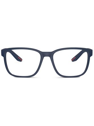 Prada Brille mit eckigem Gestell - Blau