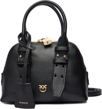Pinko Handtasche Bowling Bag Zip Mini AI 25-26 PLTT 105333 A0QO Schwarz